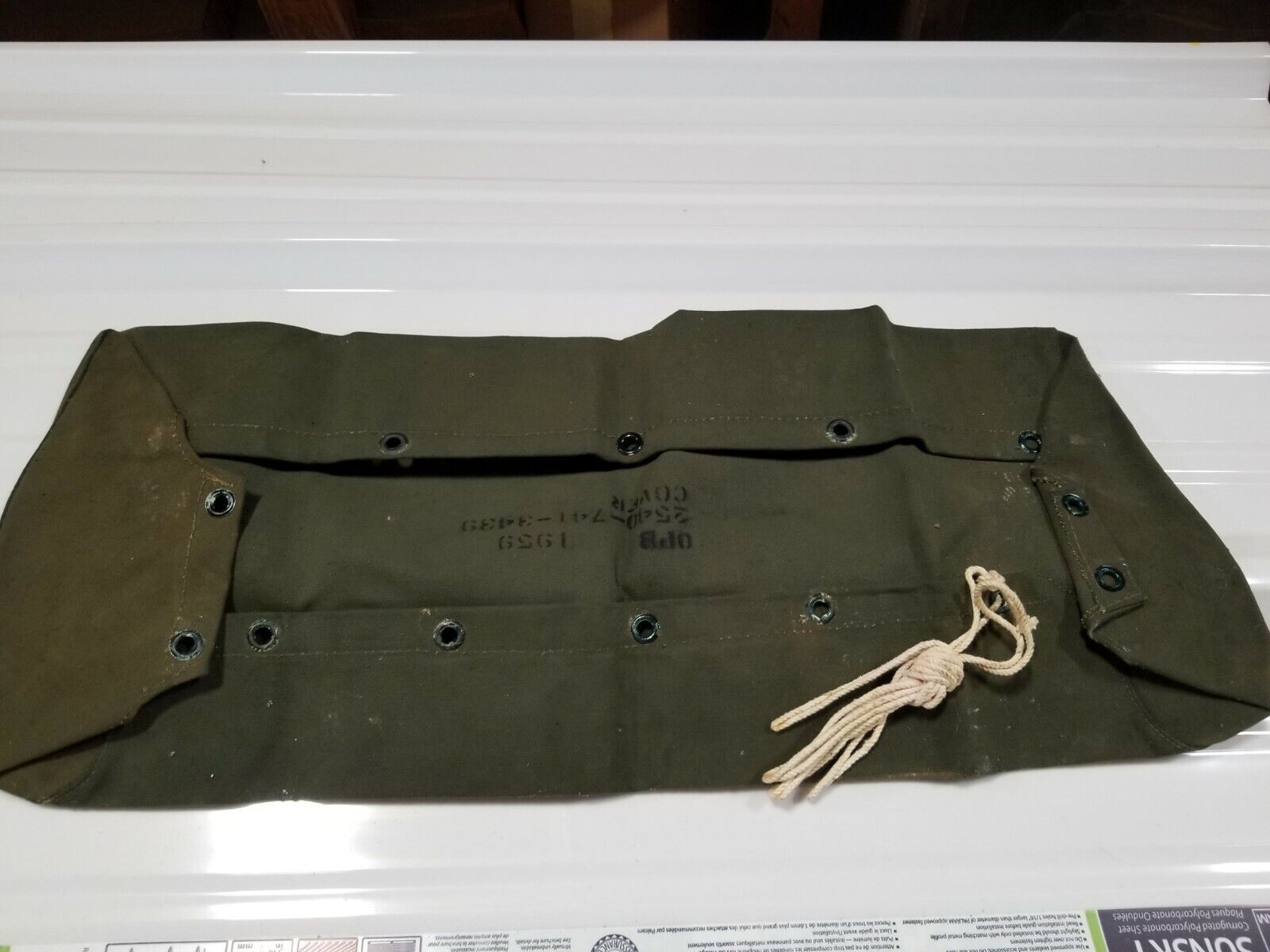 NOS M35a2 M809 M939 M923 5 Ton 2.5 Ton Canvas Passenger Seat Cover 741 ...