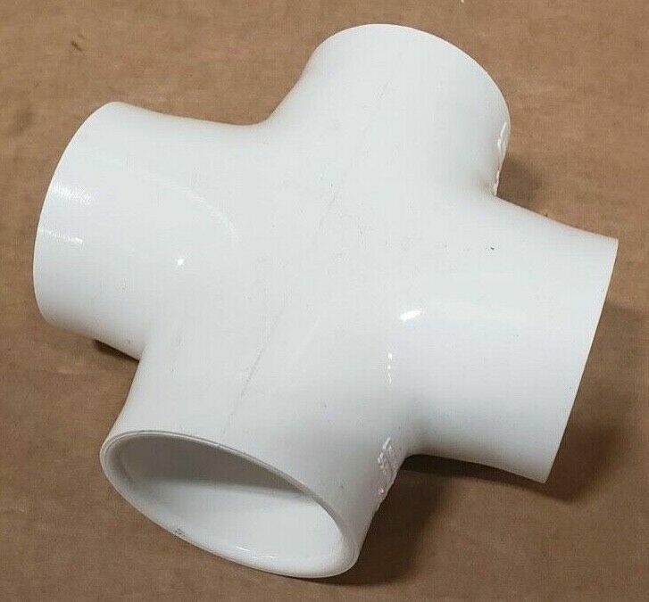 Lot of 53 1 ½ inch PVC Cross X pipe couplings – SECO Parts and Equipment
