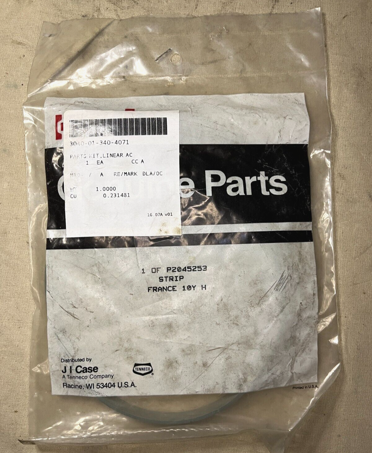 LINEAR ACTUATING CYLINDER PARTS KIT STRIP P2045253 3040-01-340-4071 W6 ...