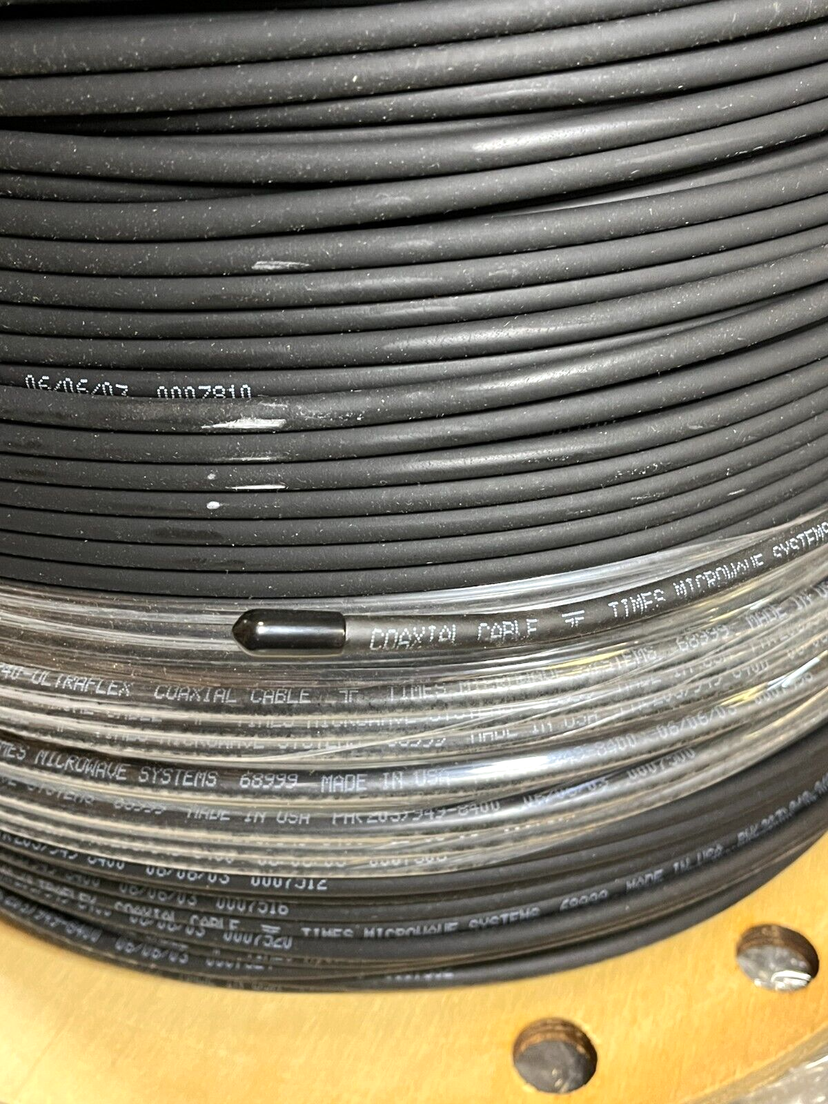 COMPLETE SPOOL OF GAMMA VACUUM RADIO FREQUENCY CABLE 360273 6145-01-62 ...