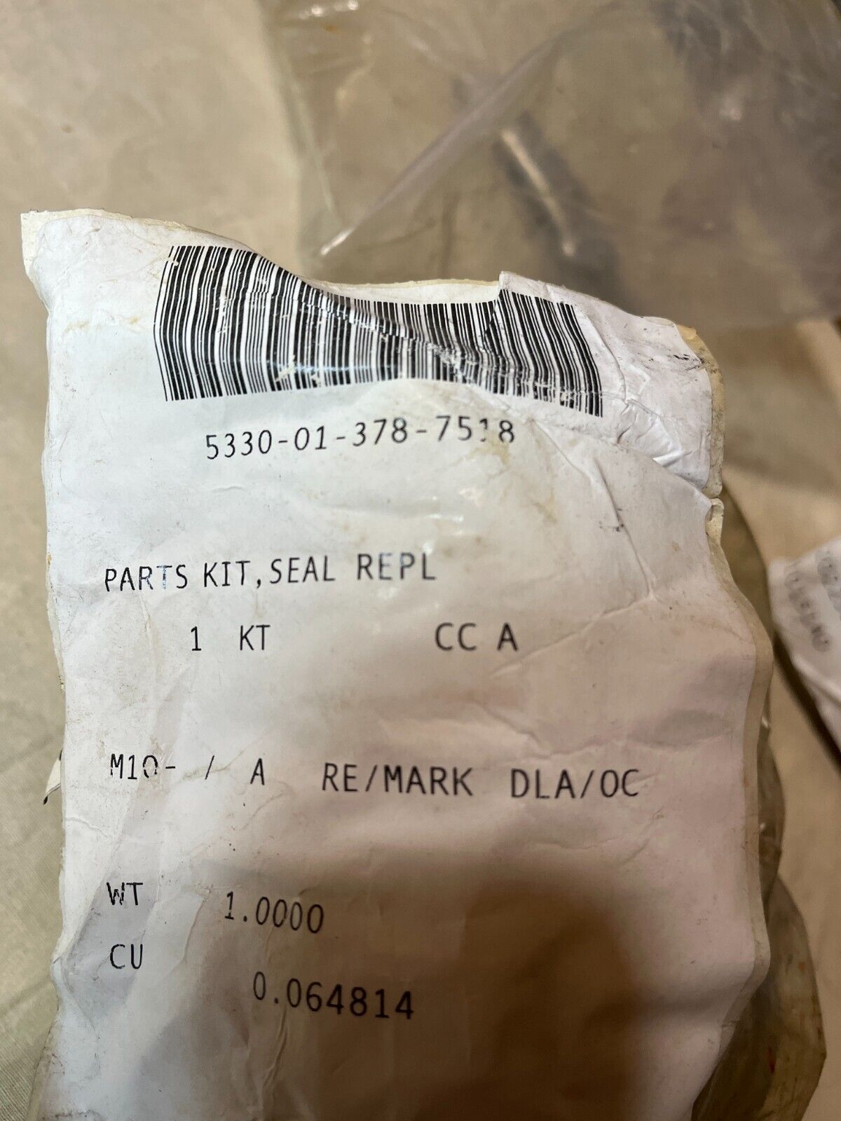 MECHANICAL EQUIPMENT SEAL REPLACEMENT PARTS KIT 812708 5330-01-378-751 ...
