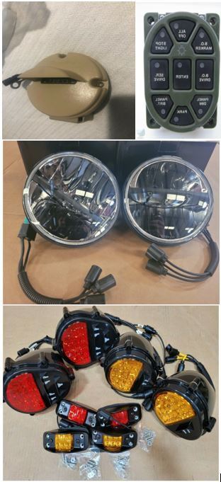 FULL LED CONVERSION KIT Military M998 Humvee RED, Amber, Side Marker H ...