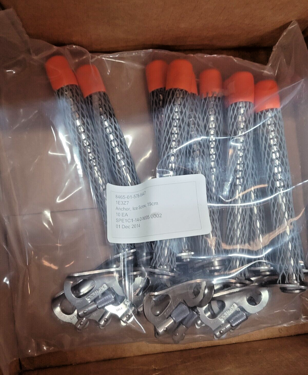 ICE SCREW 19CM ANCHOR Black Diamond Express Ice Screws 19 CARABINER TY ...