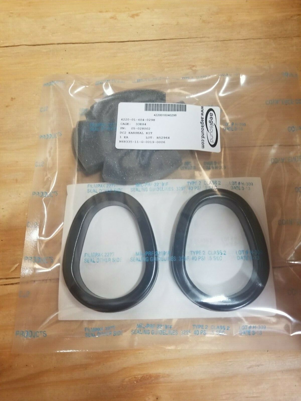 New Gentex Aegisound DC2 Kit AEGISOUND DC2 HYGIENE KIT Ear Seal Kit ...