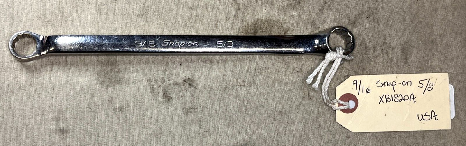 SNAP ON TOOLS XB1820A 9/16" X 5/8" BOX END WRENCH AS954 5120-01-349-13 ...