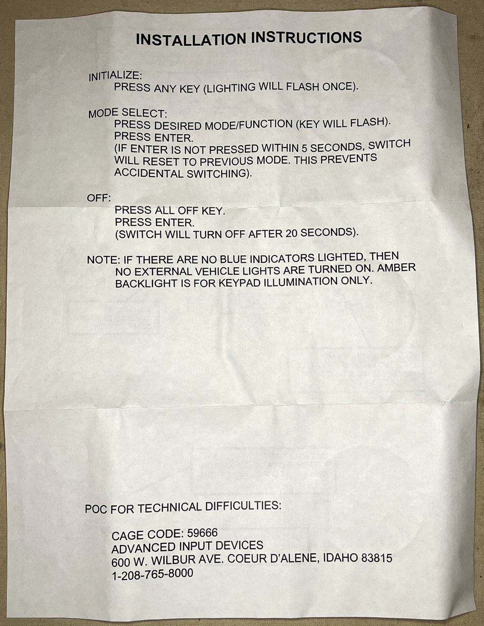 HUMMER HMMWV M998 MILITARY TRUCK LED PUSH BUTTON MASTER LIGHT SWITCH 1 ...