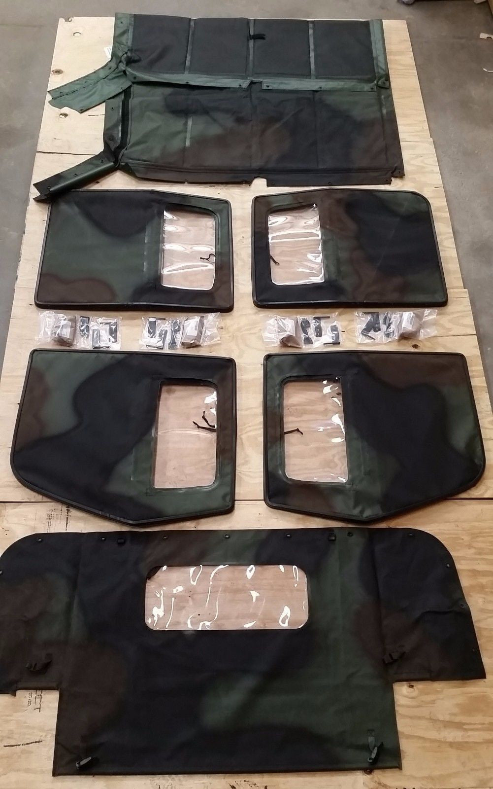 NEW HMMWV 4 Man Soft Top KIT CAMO Humvee M998 4 Doors, C-Pillar, Bows ...