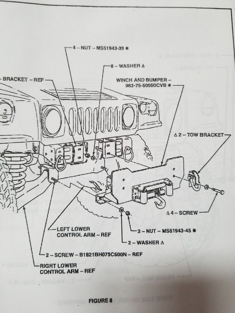 HMMWV HUMVEE M998 MILITARY TRUCK HYDRAULIC WINCH KIT HEAVY DUTY 10,500 ...