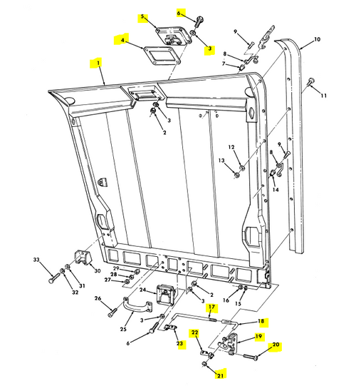 HMMWV HUMVEE M998 SLANT BACK CONVERSION KIT HARD TOP CONVERSION KIT HA ...