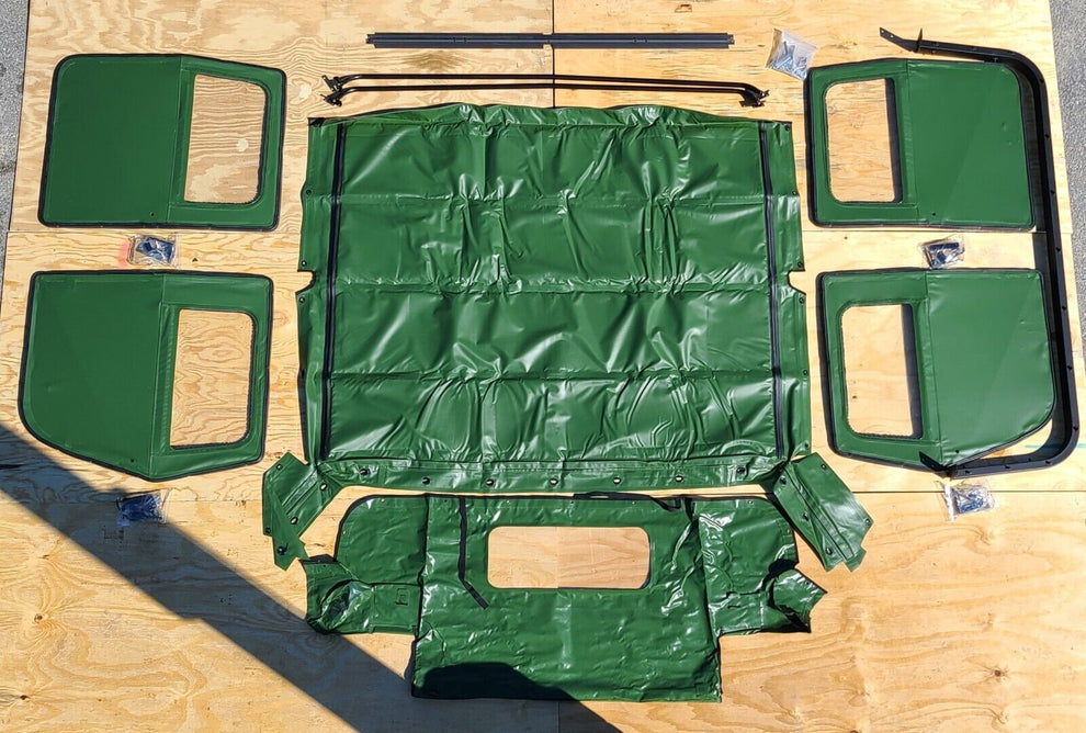 NEW HMMWV 4 Man Soft Top KIT GREEN Humvee M998 4 Doors, C-Pillar ...