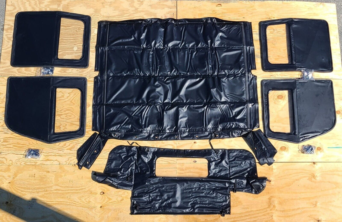NEW HMMWV 4 Man Soft Top KIT BLACK Humvee M998 4 Doors, C-Pillar, Bows ...